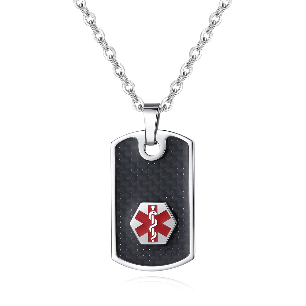Carbon Medical ID Necklace — My Identity - Medical ID Jewellery