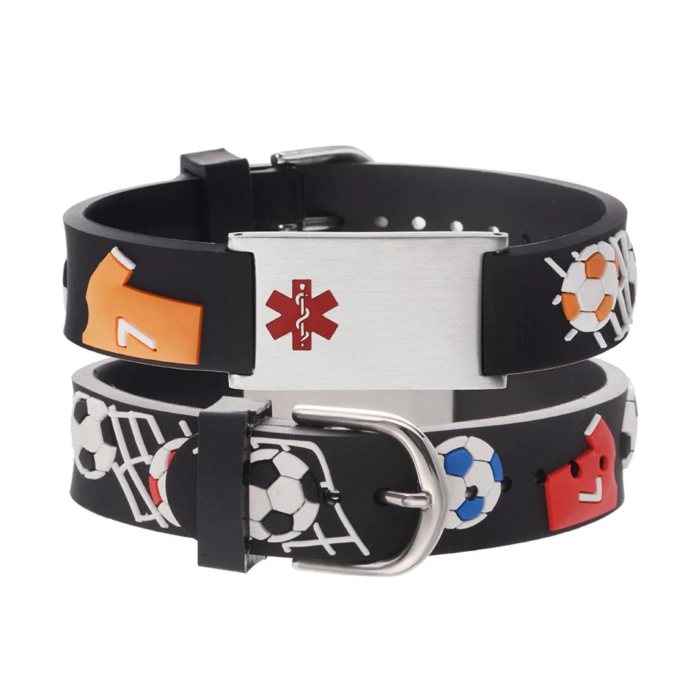 Football Medical ID Bracelet - My Identity — My Identity - Medical ID ...